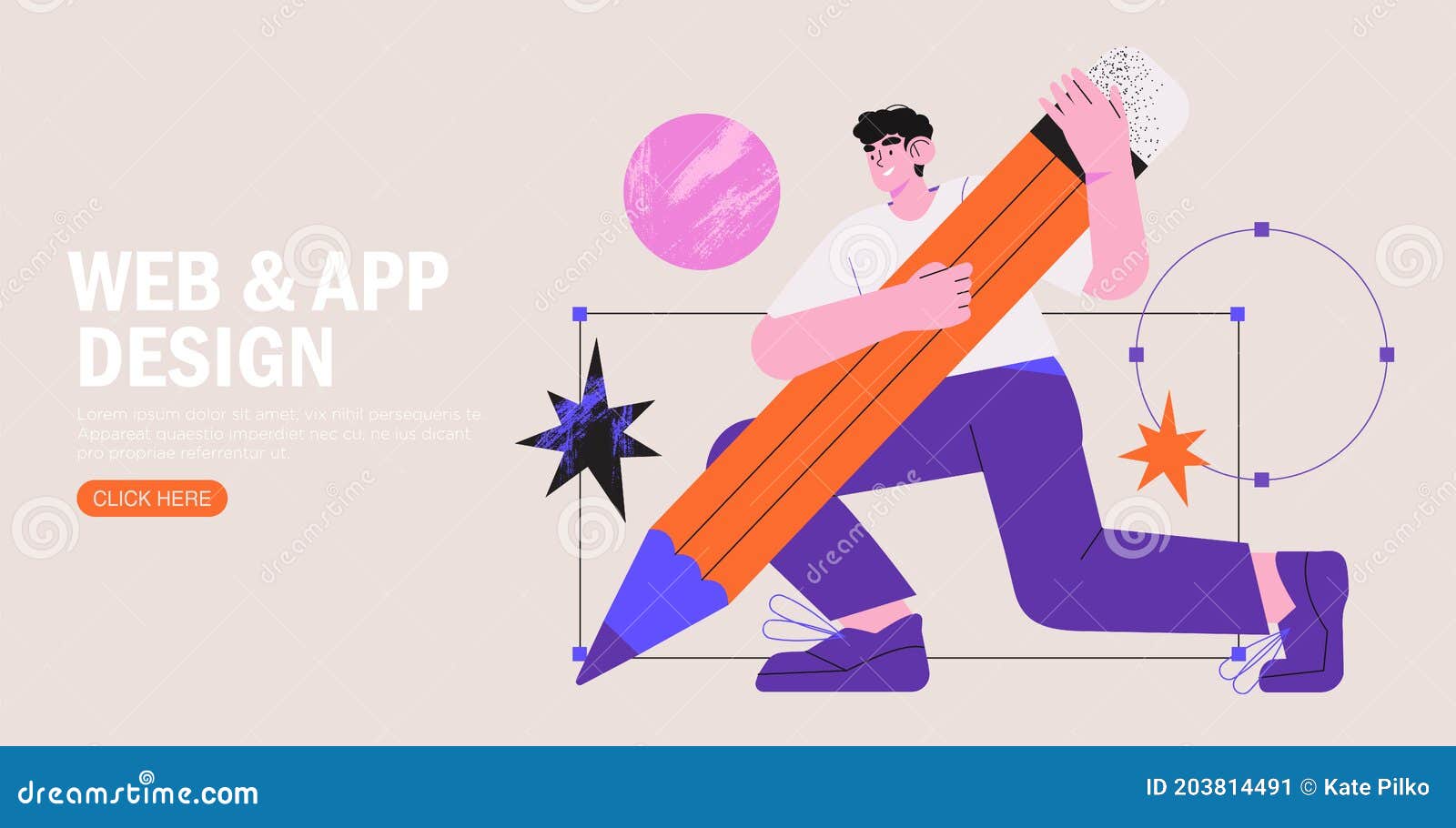 Man is Working on Ui Ux Design Project. Designer Drawing Scetch in ...