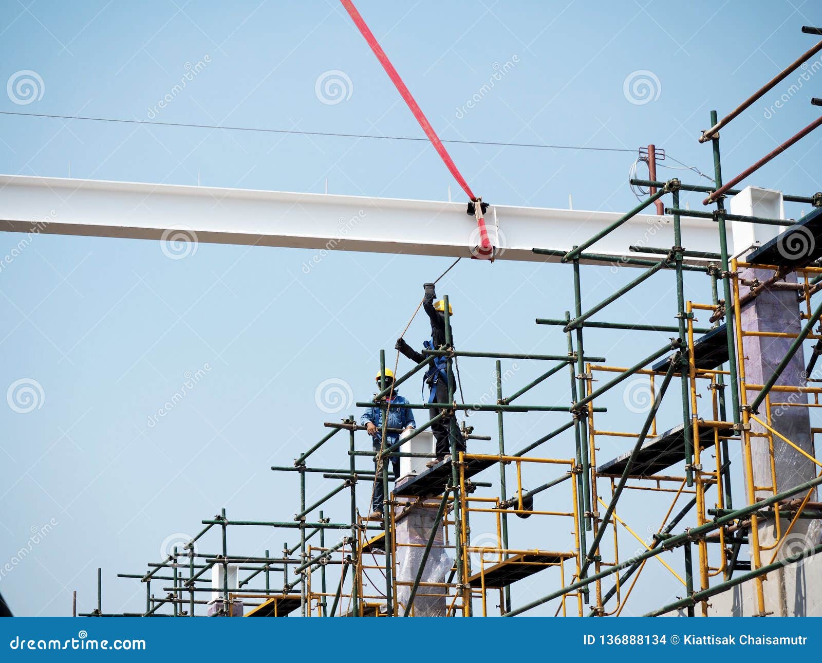 Man Working on the Working at Height Stock Photo - Image of heights ...