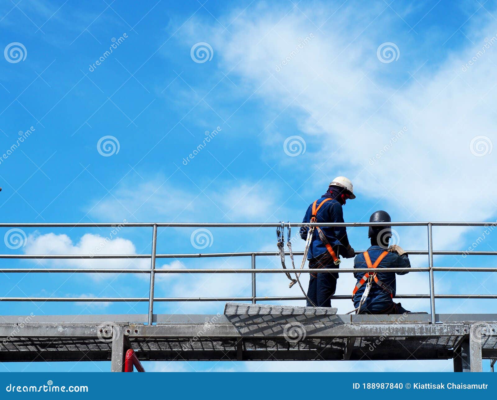 Man Working on the Working at Height on Construction Editorial Image ...