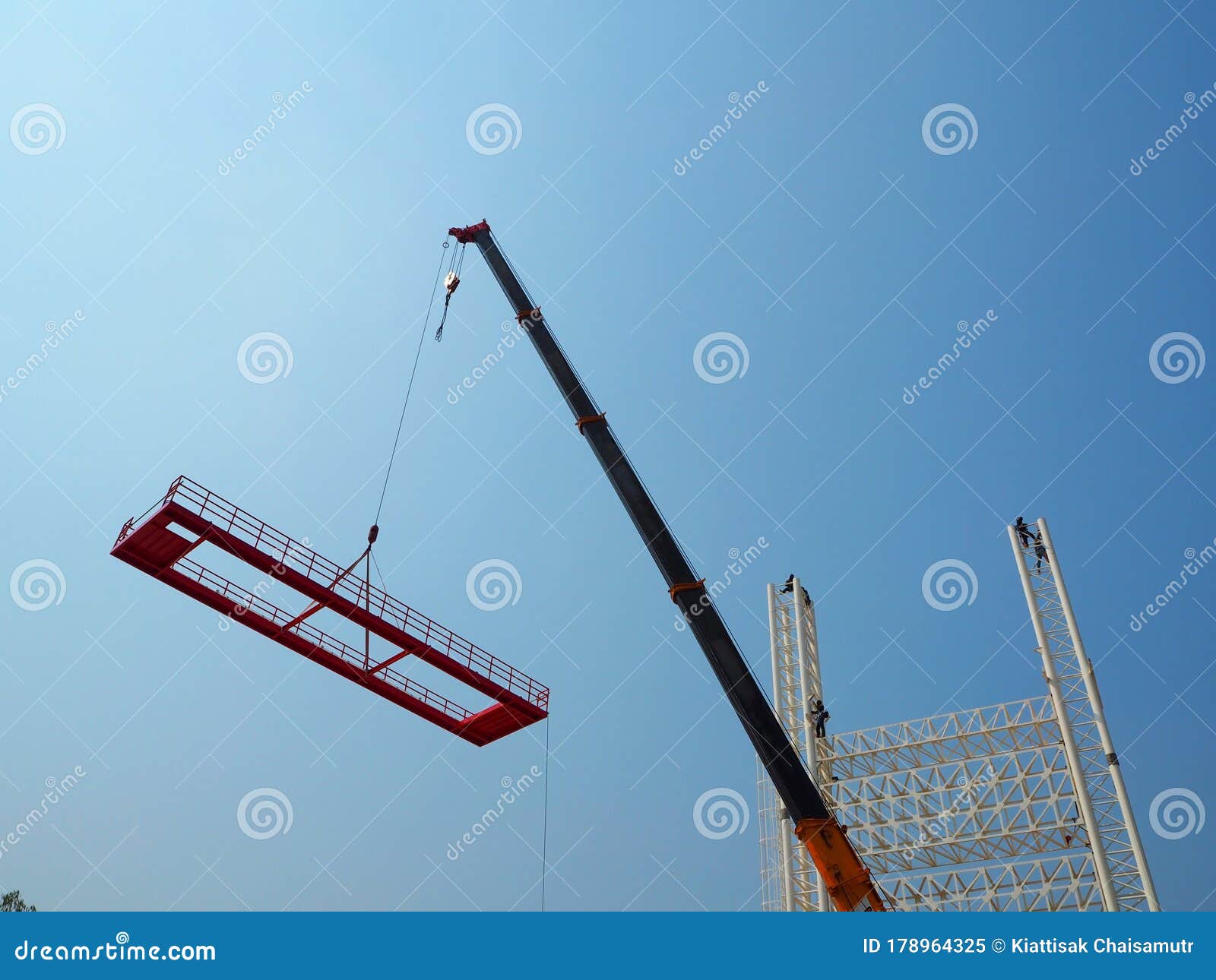 Man Working on the Working at Height on Construction Stock Image ...