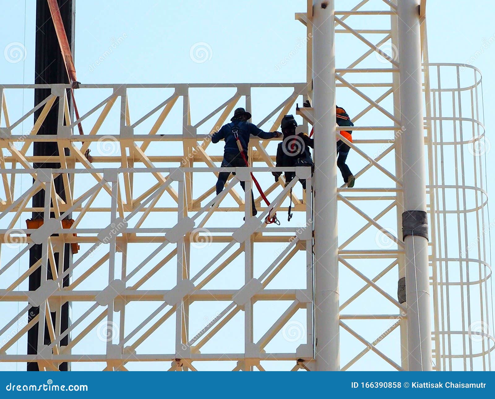 Man Working on the Working at Height Stock Photo - Image of climbing ...