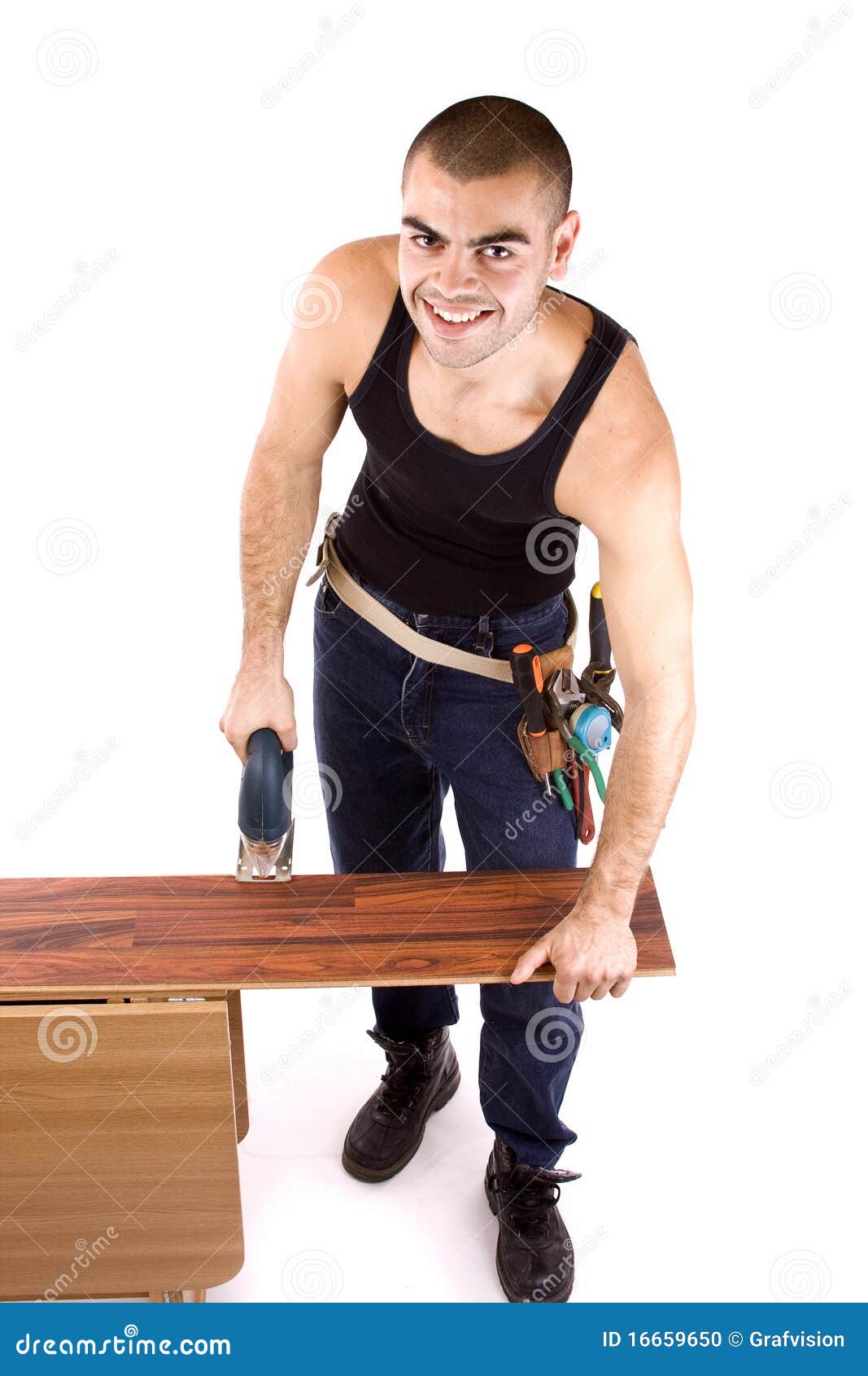 Man works stock photo. Image of process, build, sharp - 16659650