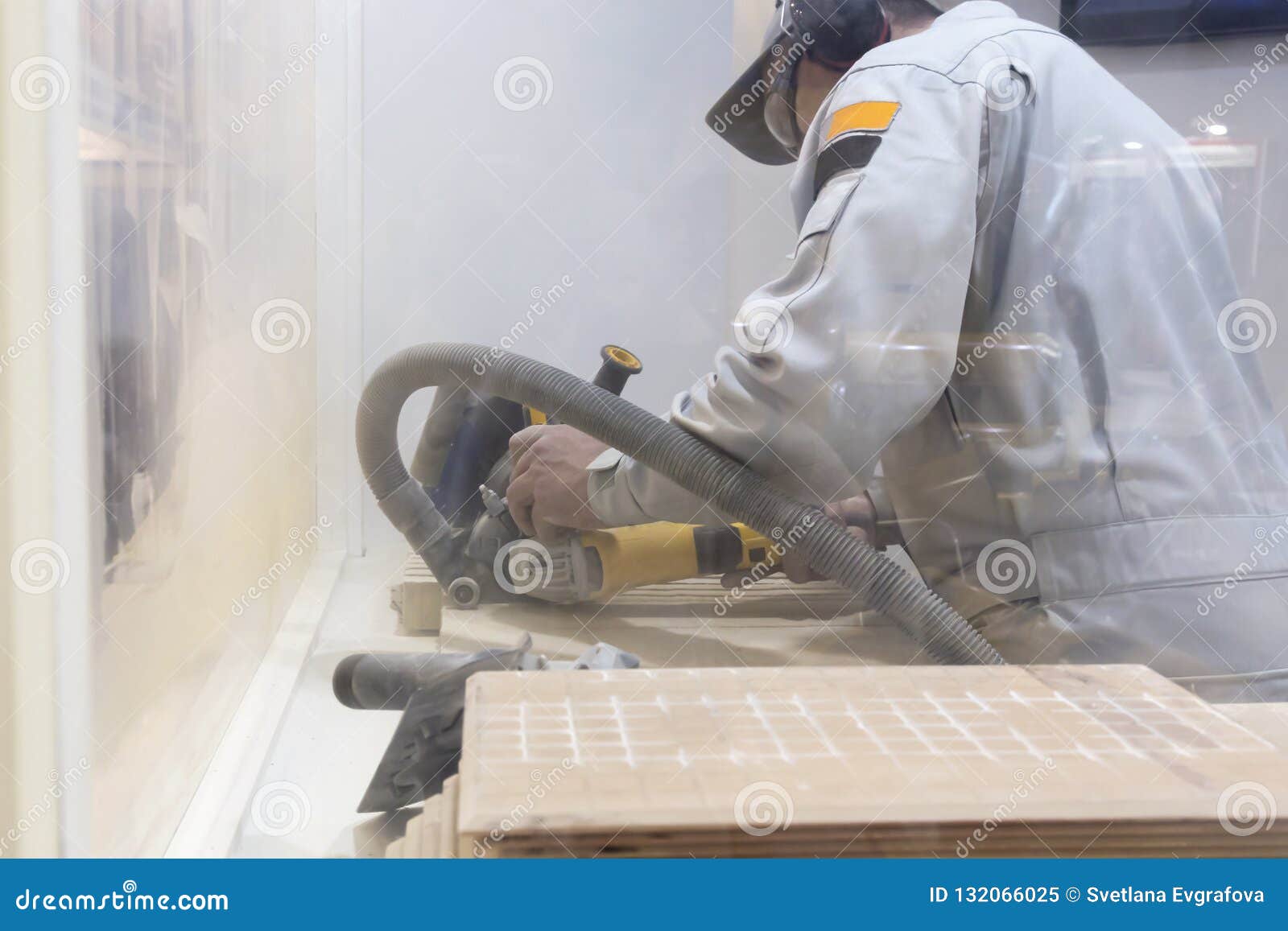 A Man Works in a Workshop. Power Tools for the Repair and Manufacture ...