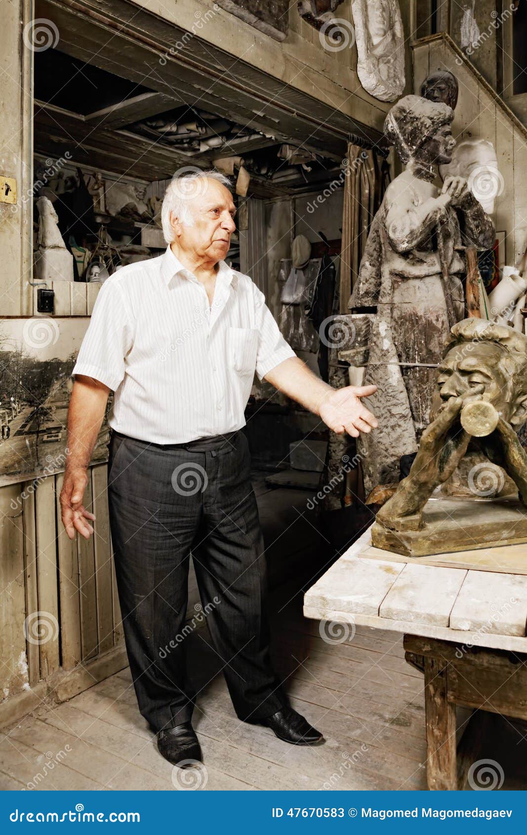 Man in workshop stock image. Image of craftsman, hoary - 47670583