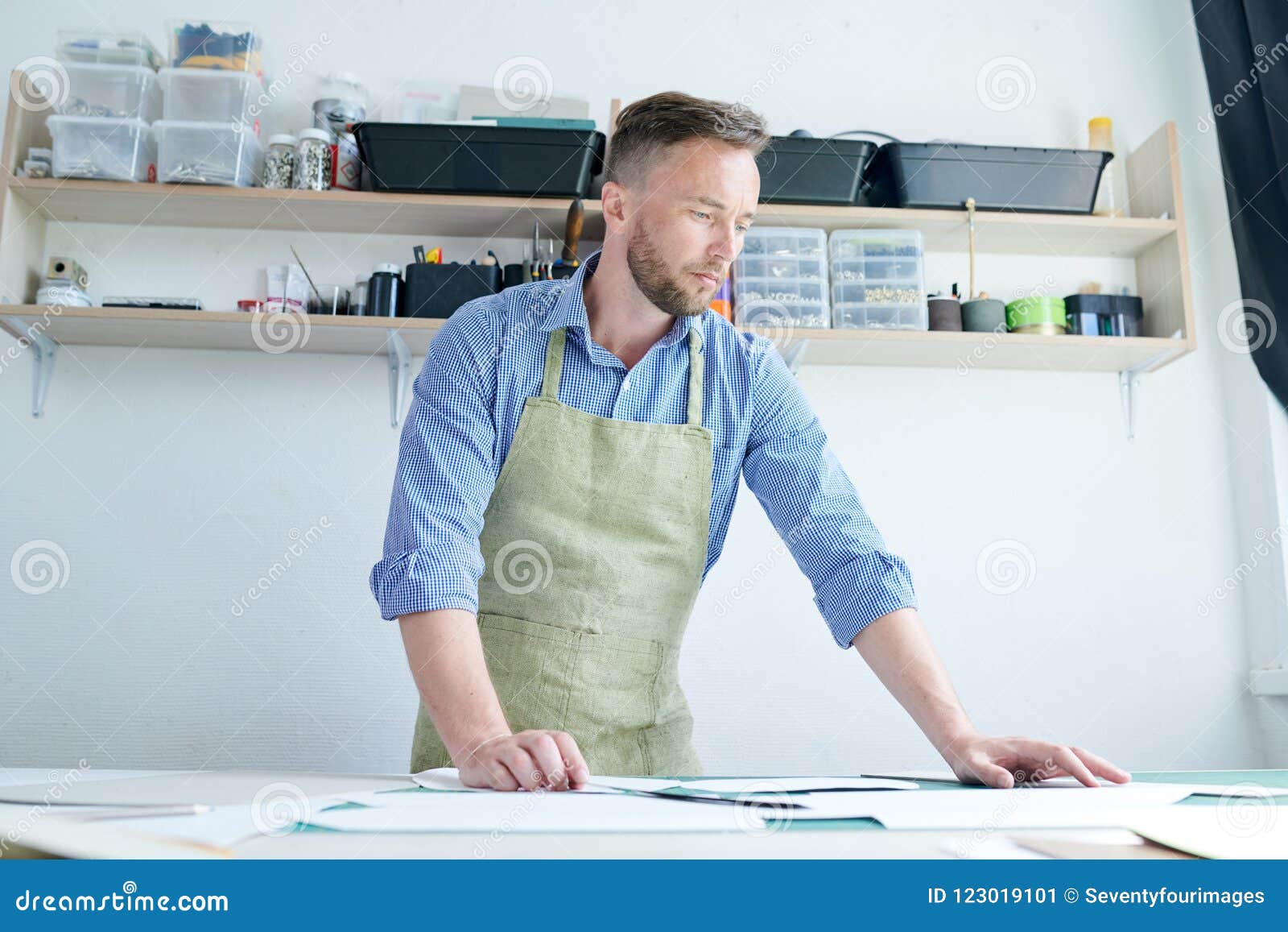 Man at workshop stock image. Image of people, professional - 123019101