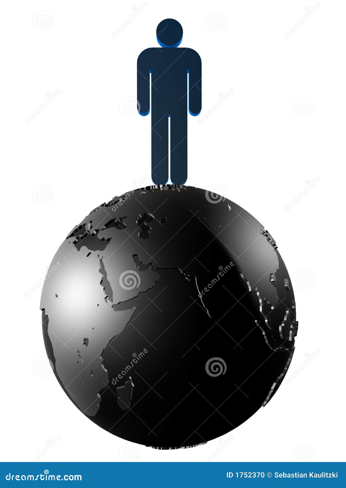 Man On The World Picture. Image: 1752370