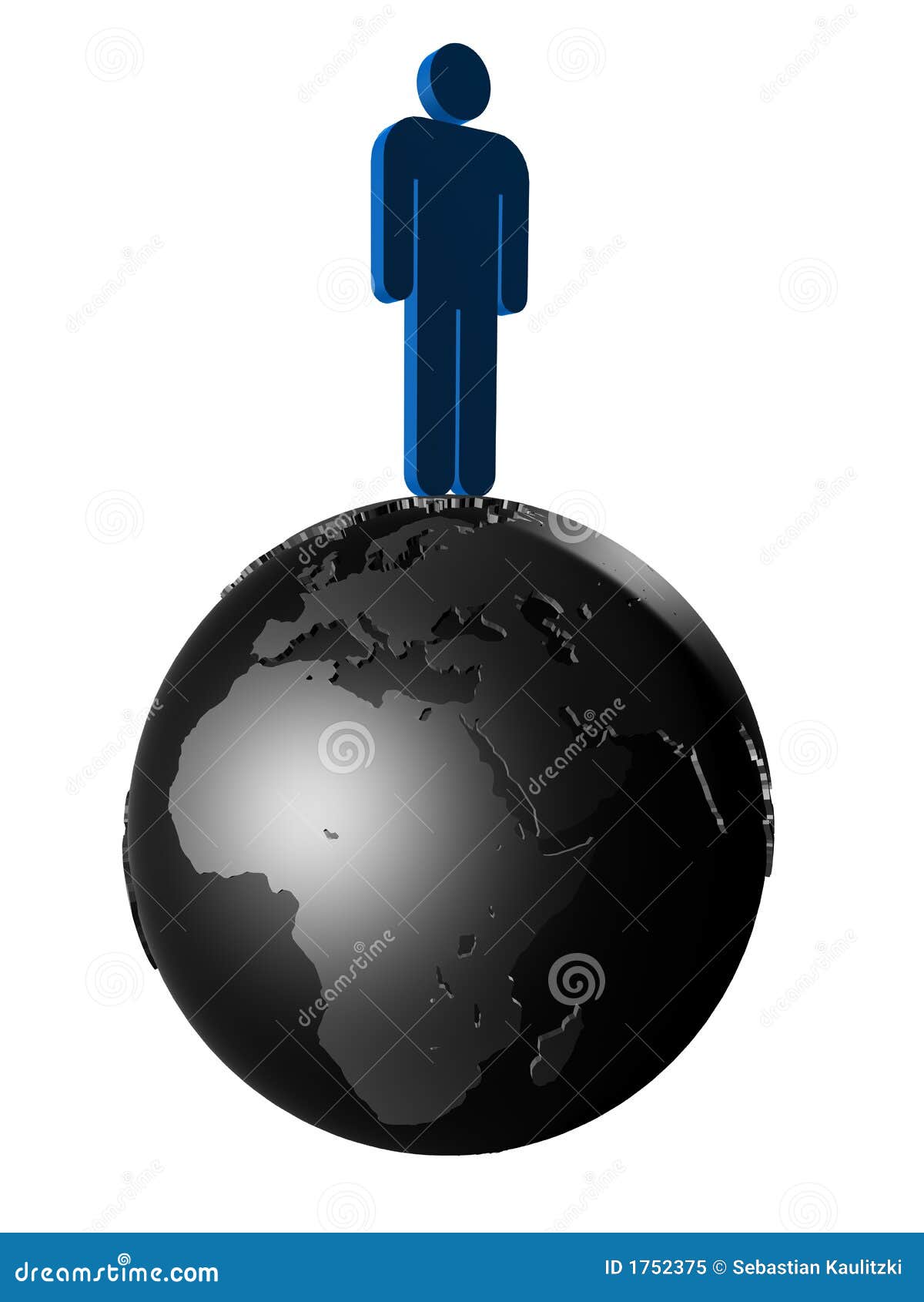 Man On The World Picture. Image: 1752375