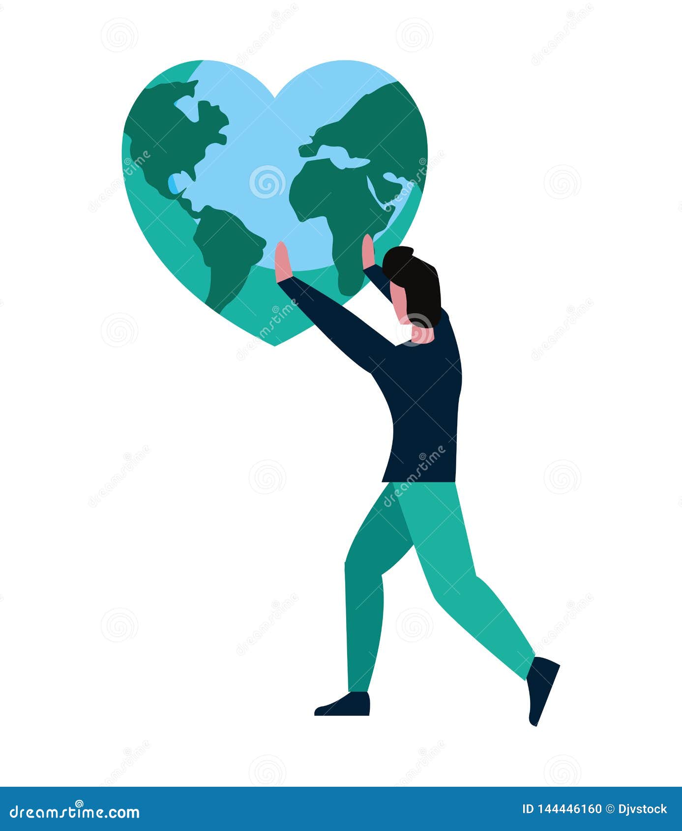 Man earth day stock illustration. Illustration of peace - 144446160