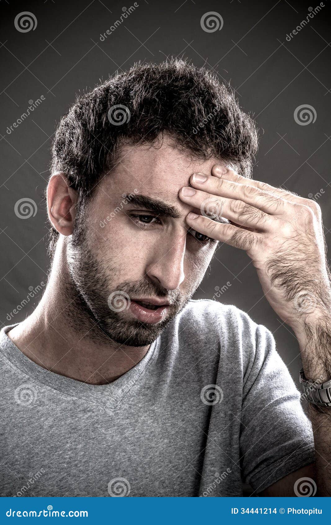 Man worried stock photo. Image of happiness, casual, culture - 34441214