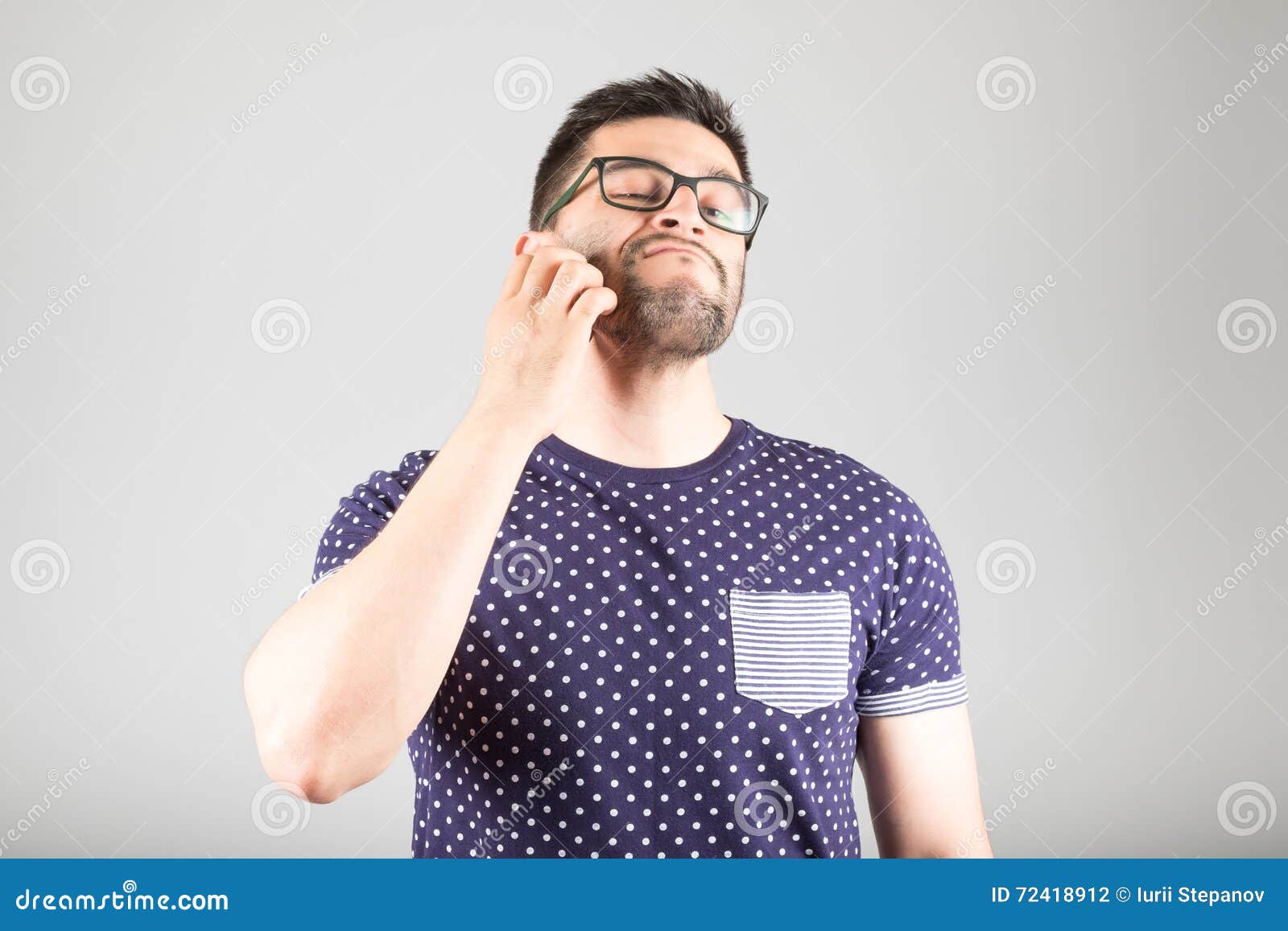 Man Worrying about Unshaven Face Stock Photo - Image of body, beauty ...