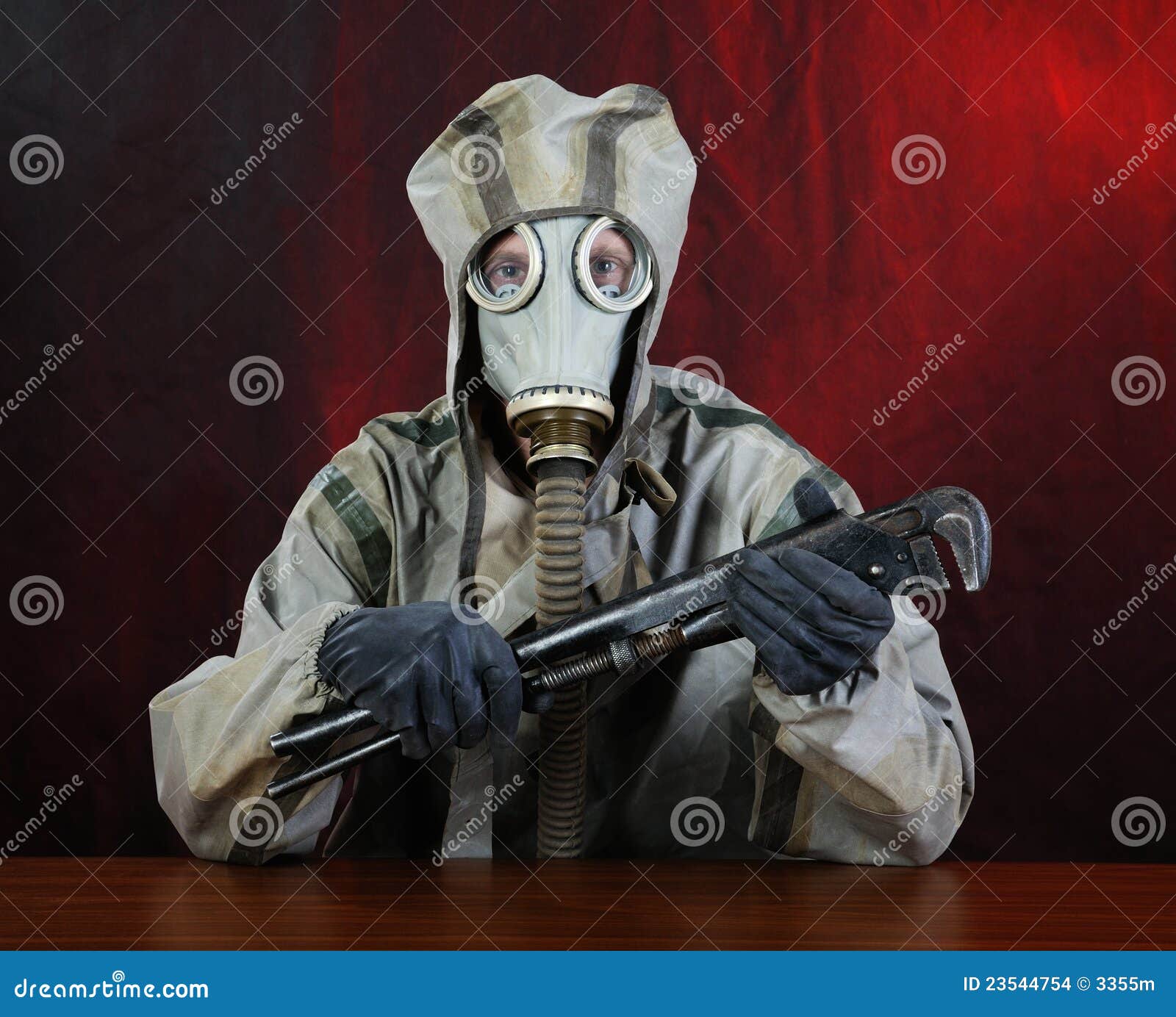 The man with wrench. stock photo. Image of angry, spanner - 23544754