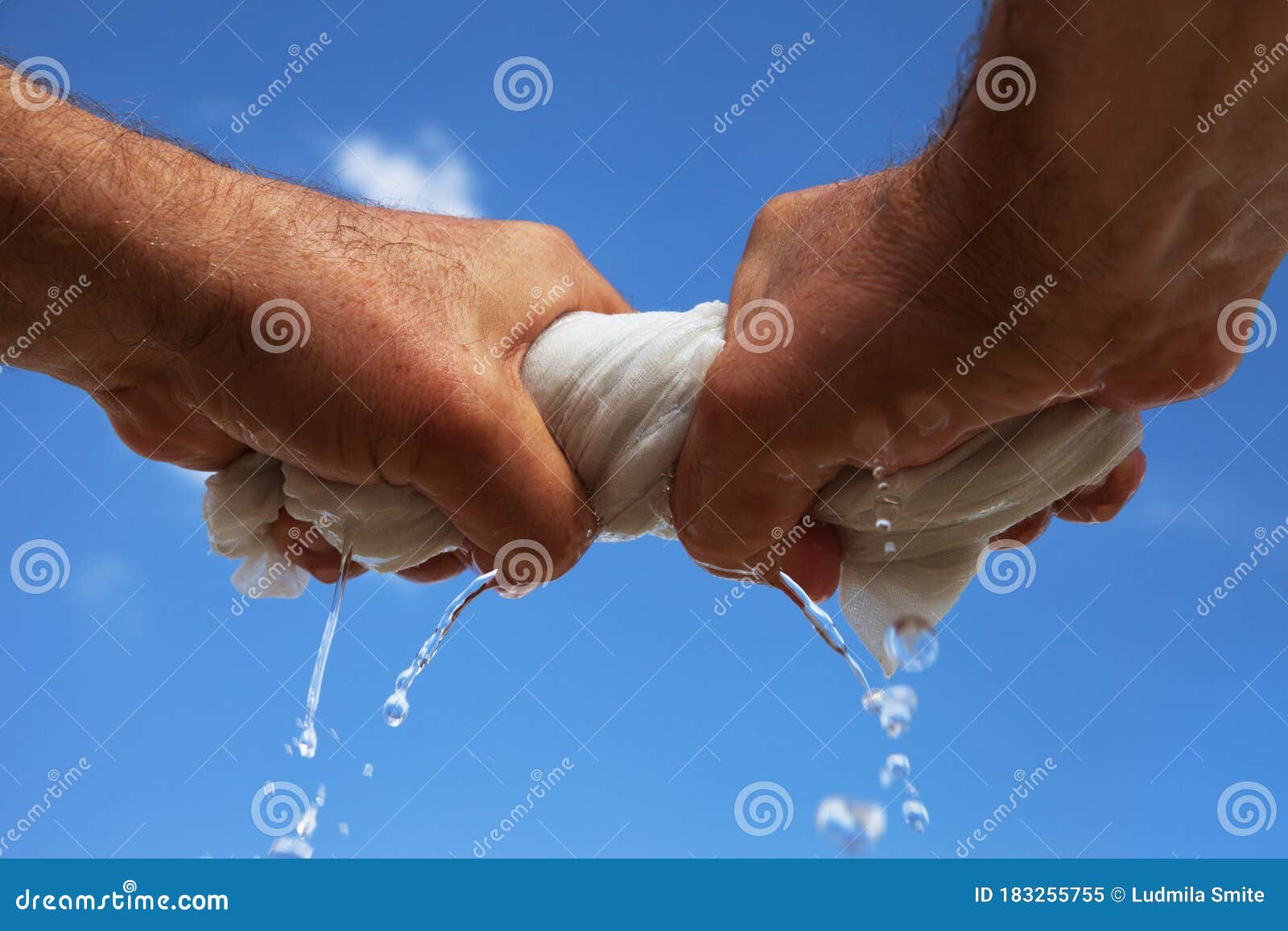 Man wring out the rag stock image. Image of hygiene - 183255755