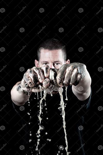 Man wringing rag stock image. Image of twisting, chores - 25566045