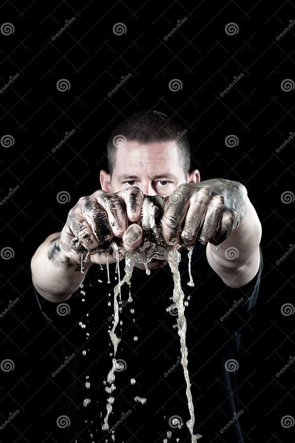 Man wringing rag stock image. Image of twisting, chores - 25566045