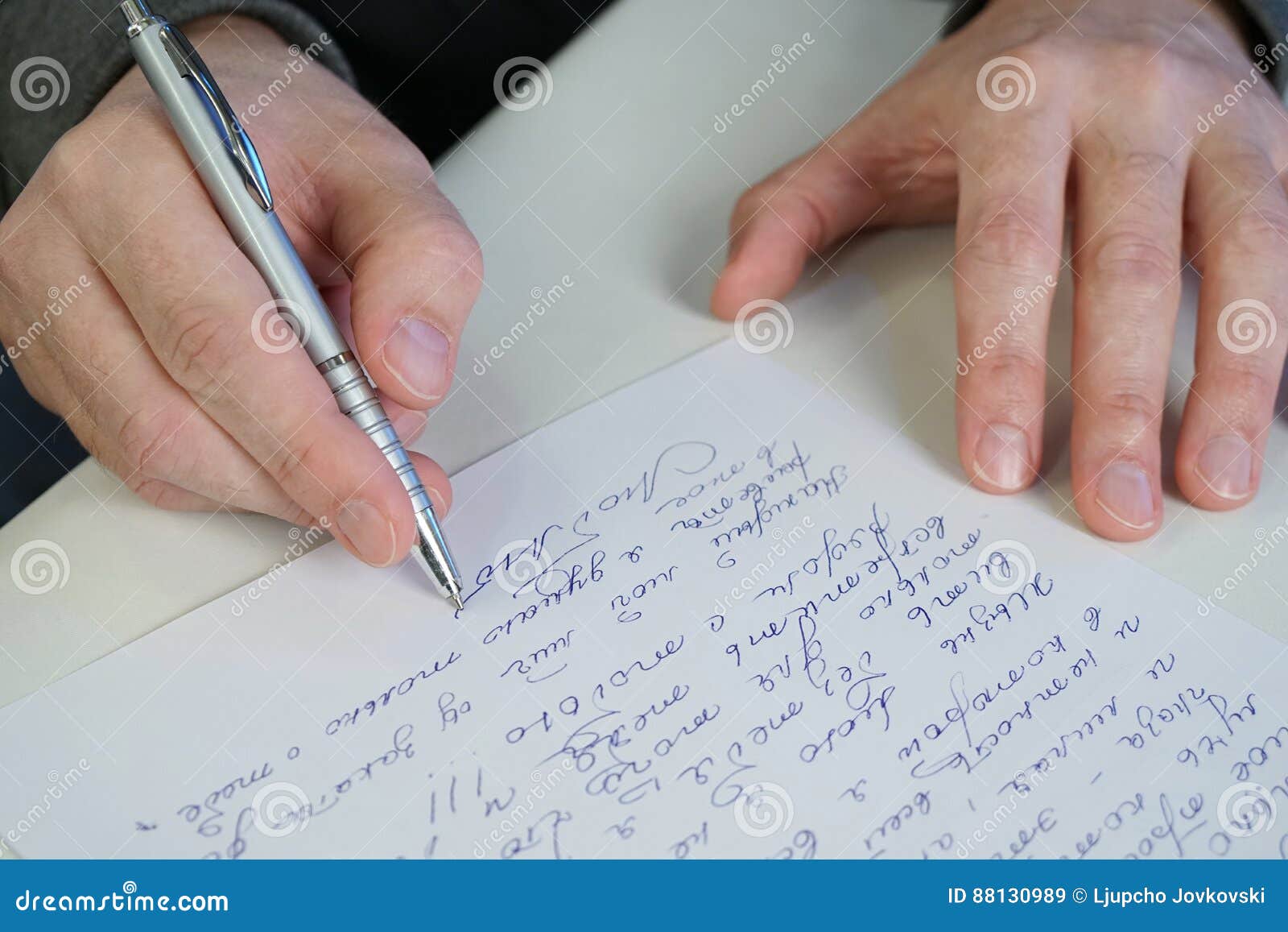 Man write letter stock image. Image of writing, message - 88130989
