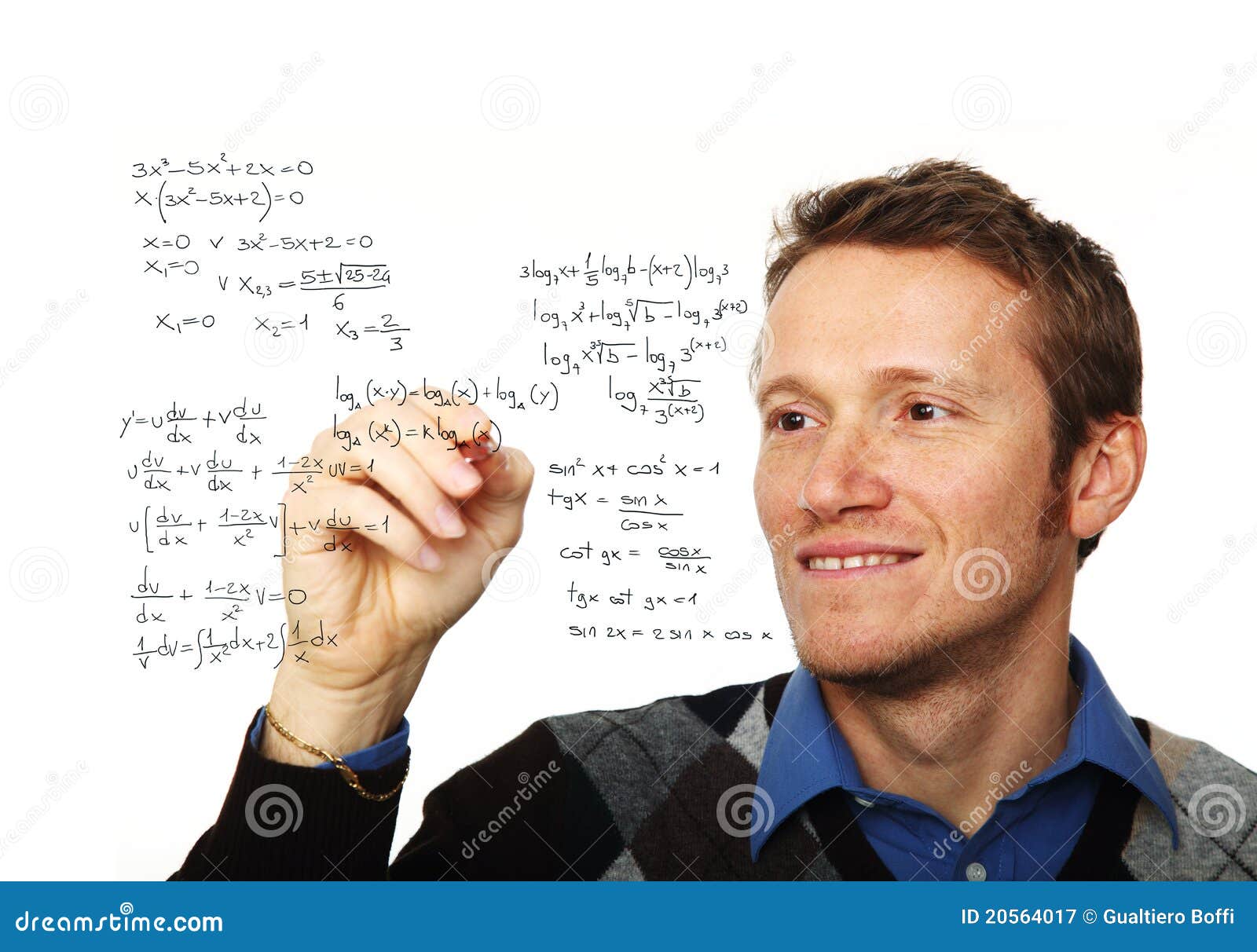 Man write maths formula stock image. Image of screen - 20564017