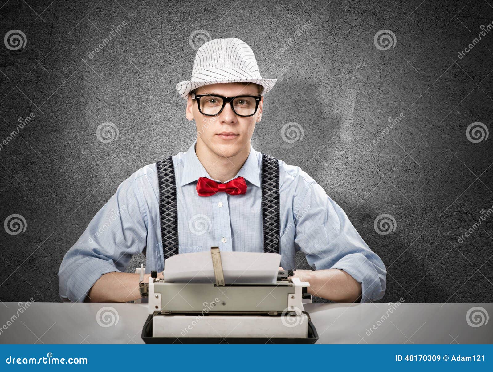 Man writer stock image. Image of create, table, caucasian - 48170309