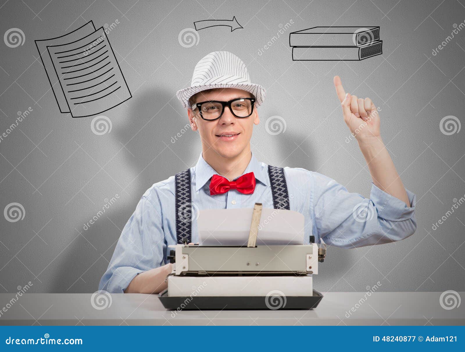 Man writer stock image. Image of male, fresh, caucasian - 48240877