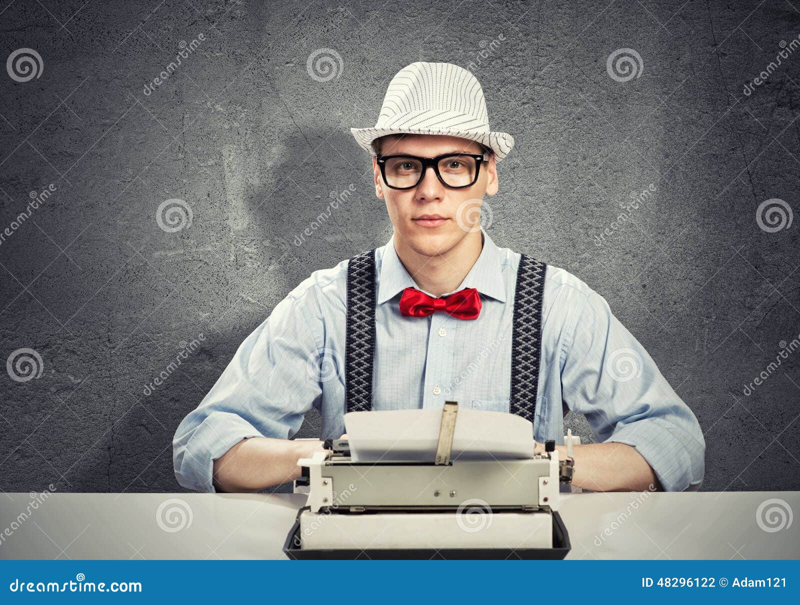 Man writer stock photo. Image of retro, author, idea - 48296122