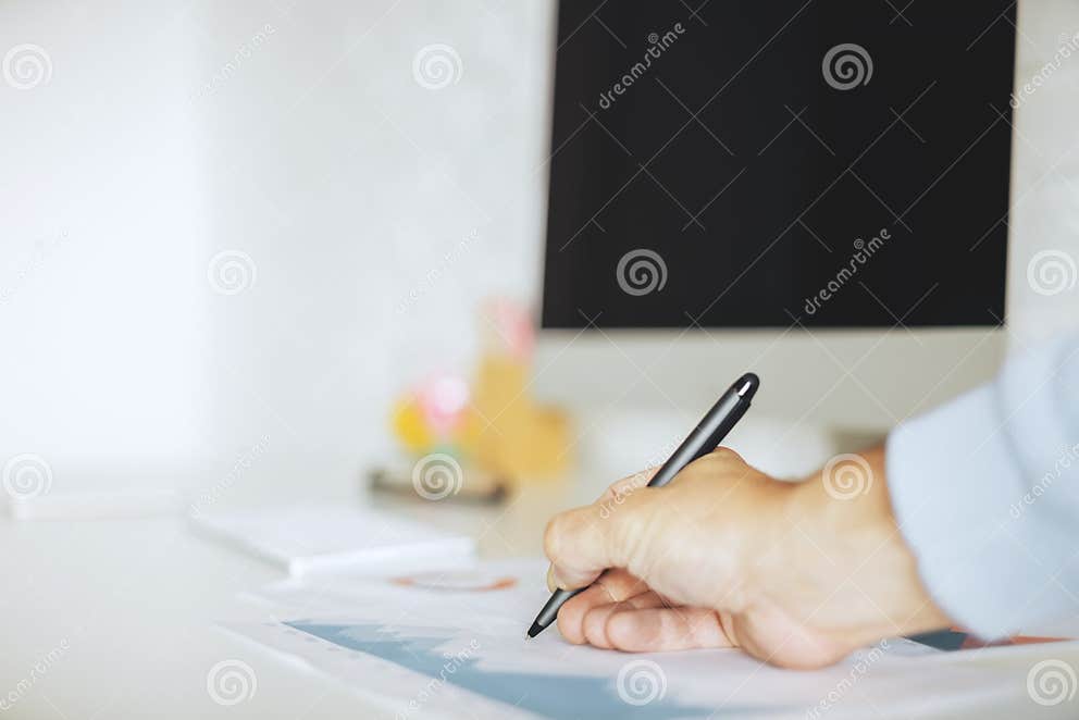 Empty blurry computer stock photo. Image of monitor - 113440704