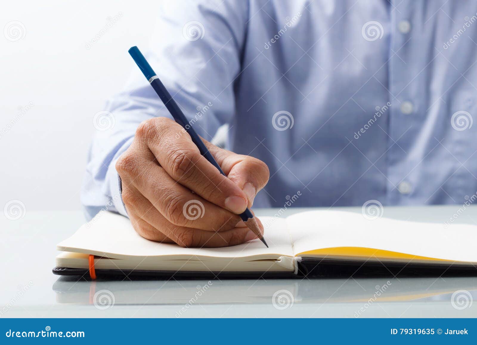 Man writing stock image. Image of manager, notebook, male - 79319635