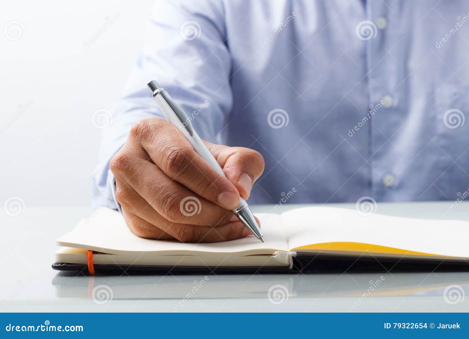 Man writing stock photo. Image of notebook, paperwork - 79322654