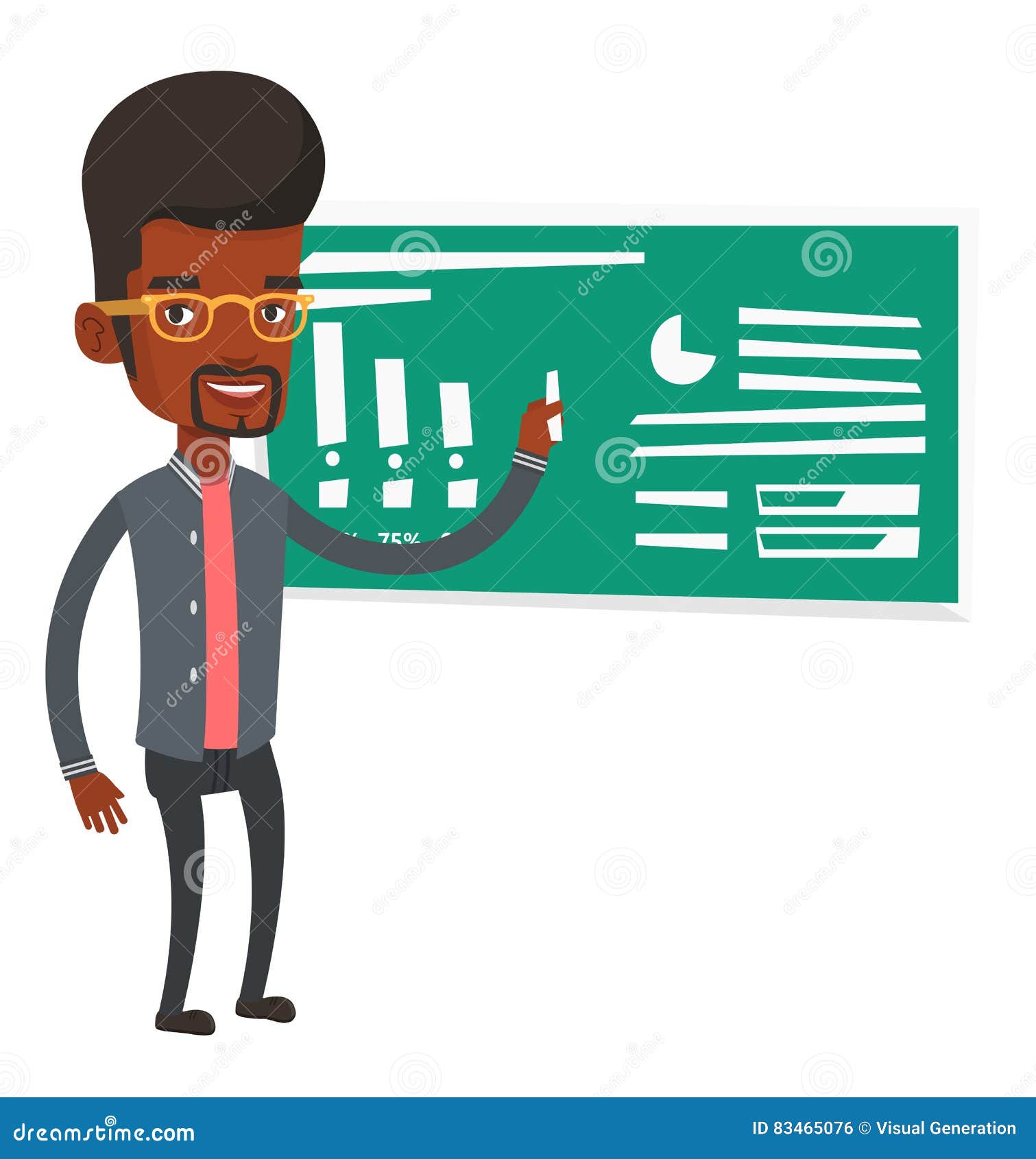 Man Writing on a Chalkboard Vector Illustration. Editorial Photo ...