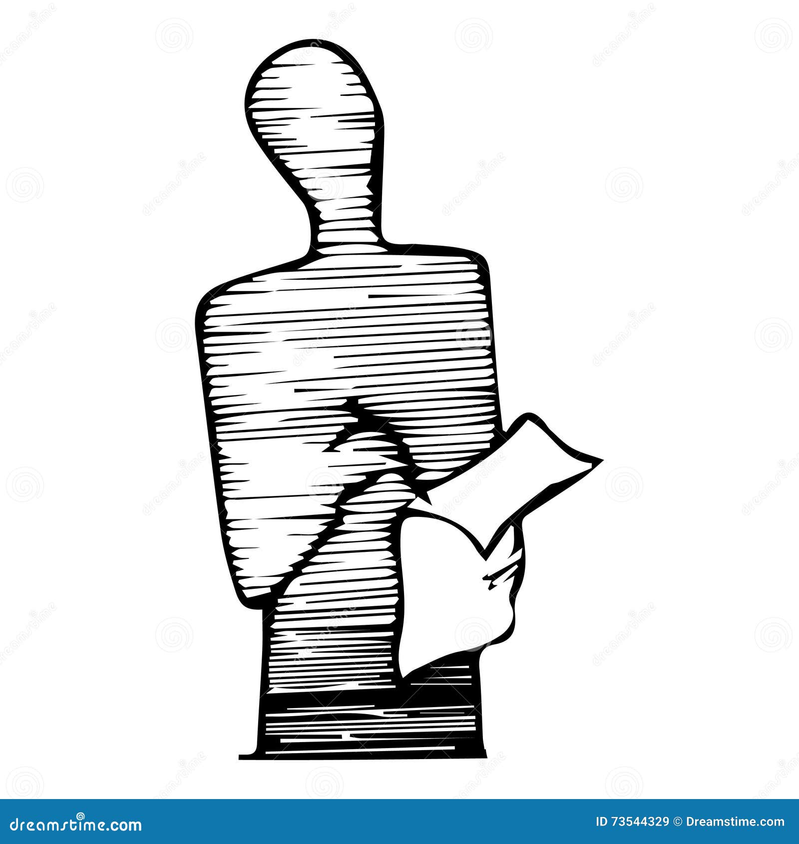 Man writing stock illustration. Illustration of business - 73544329