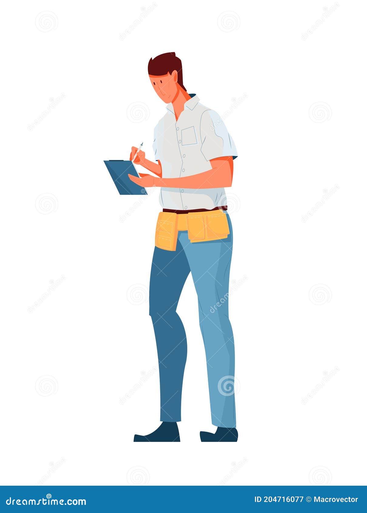 Man Writing Icon stock vector. Illustration of human - 204716077