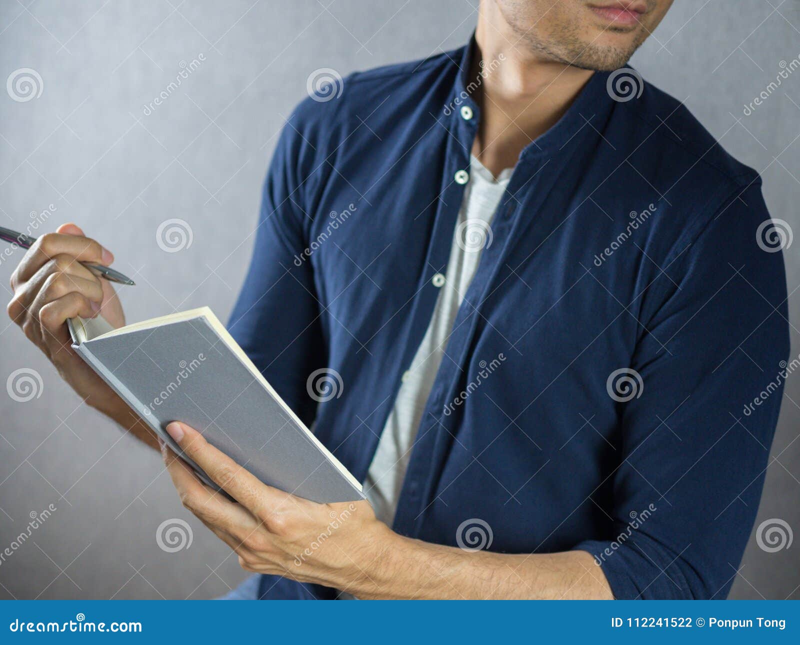 Man Writing on Note Book Close Up Stock Photo - Image of book, notebook ...