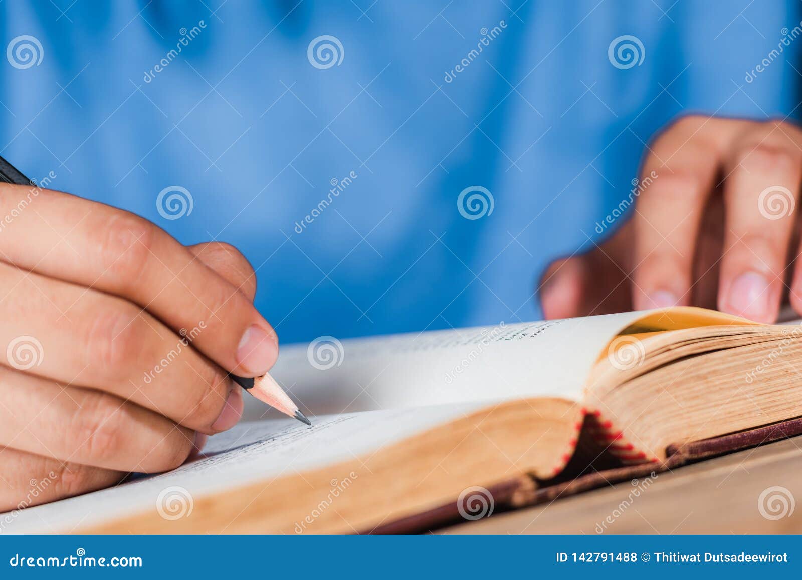 Man Writing Note in Old Book Stock Photo - Image of ancient, literature ...