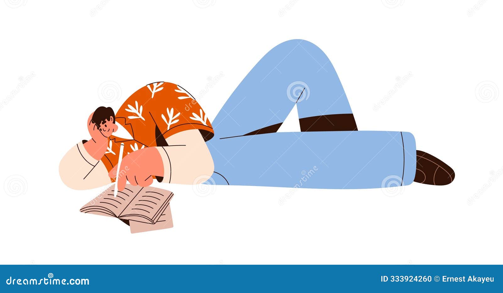 Man Writing in Notebook. Creative Inspired Person Taking Notes in Paper ...