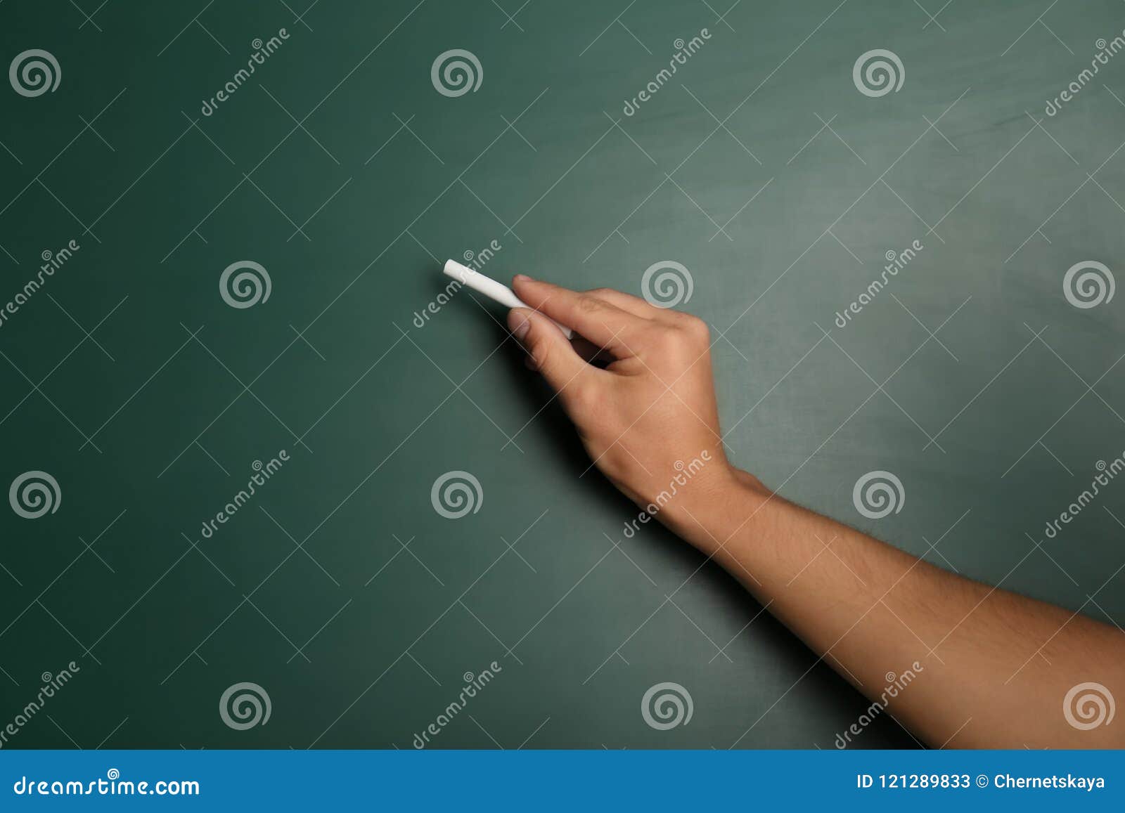 Man Writing with Piece of Chalk Stock Image - Image of male, grunge ...
