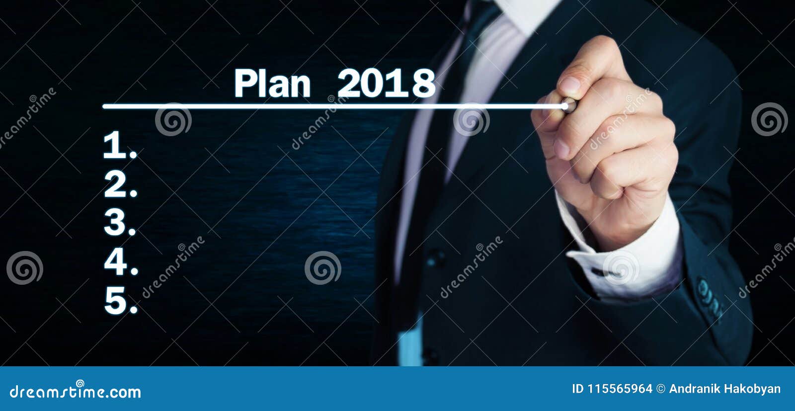 Man Writing Plan 2018 on Screen. Stock Photo - Image of idea, white ...