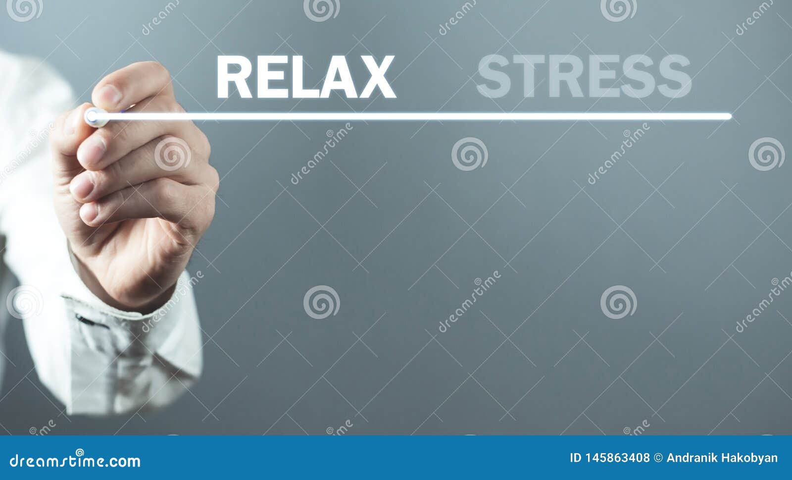 Man Writing Screen. Relax - Stress Stock Photo - Image of positive ...