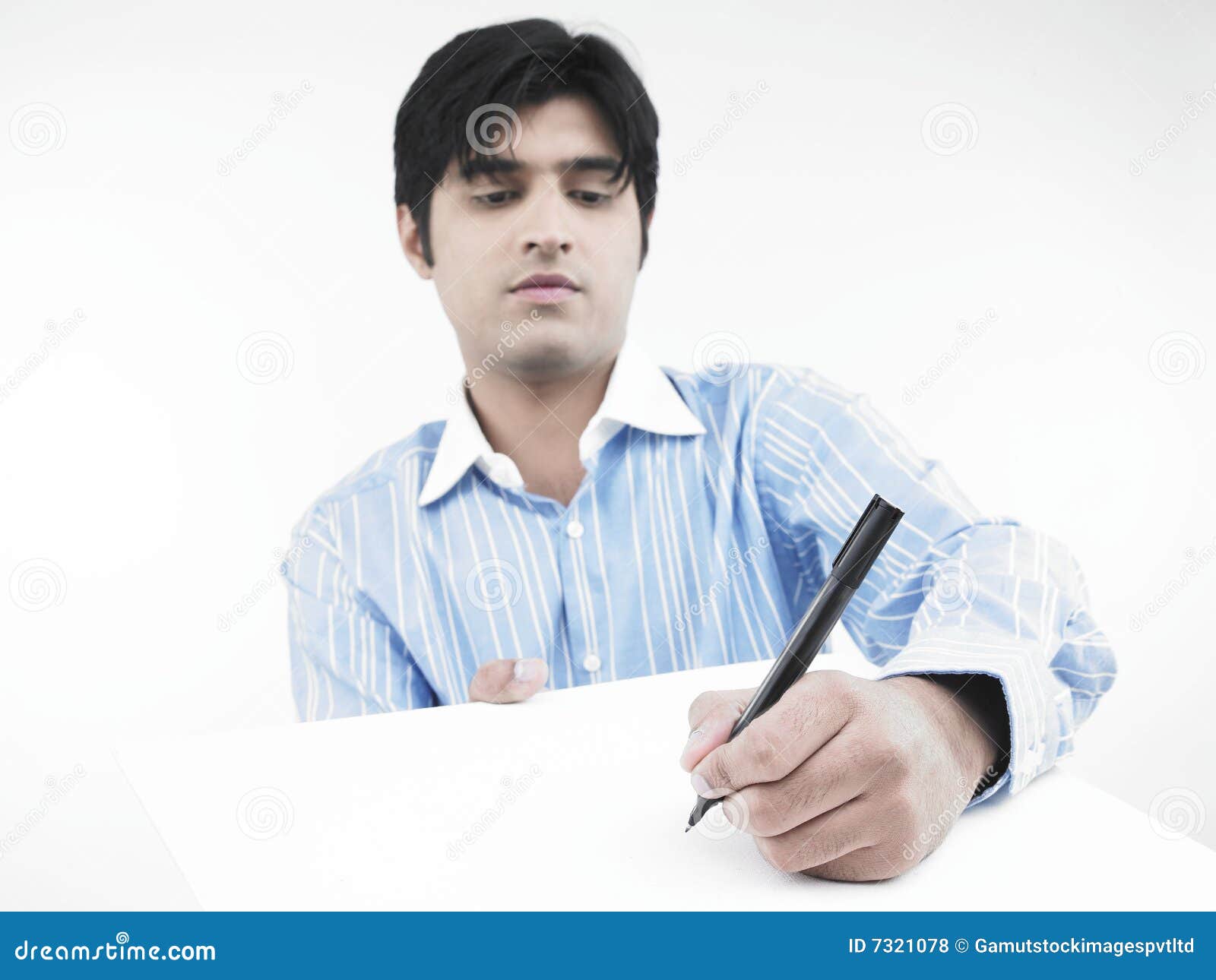 Man Writing On A White Board Royalty Free Stock Photos - Image: 7321078