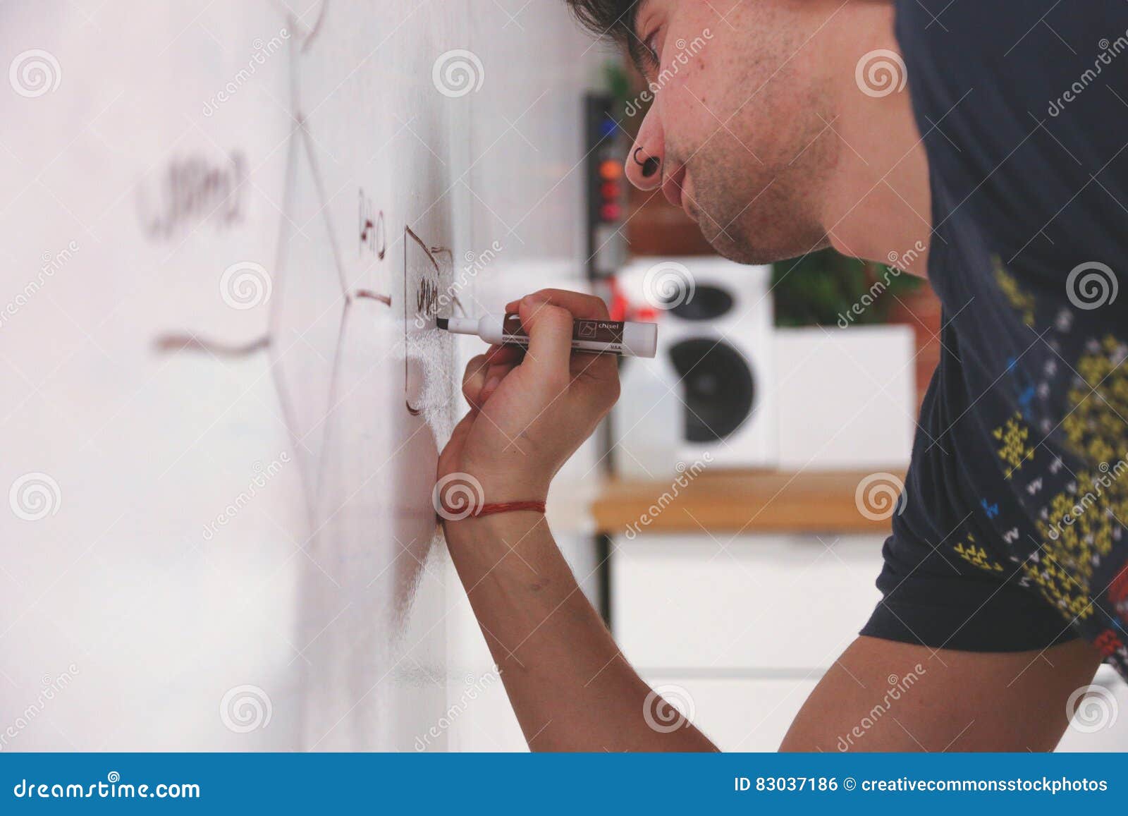 Man Writing On Whiteboard Picture. Image: 83037186