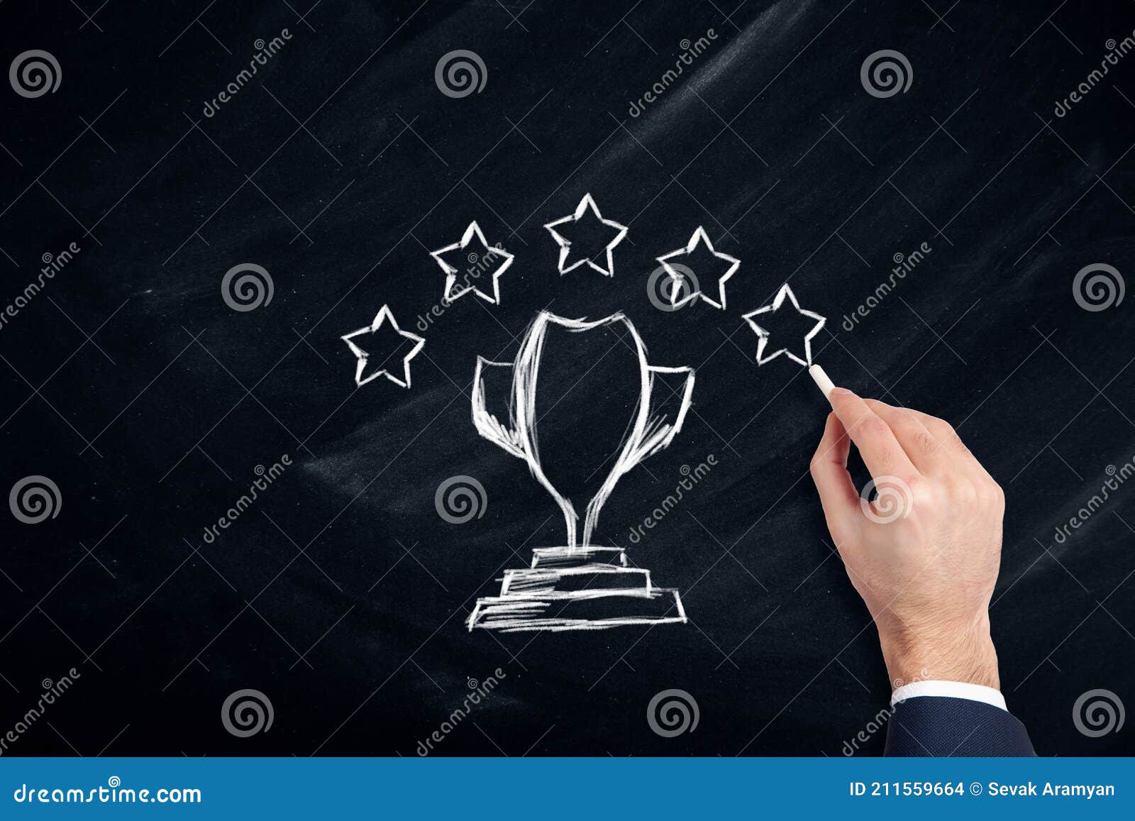 Man Written Winning Cup on the Board Stock Photo - Image of board ...