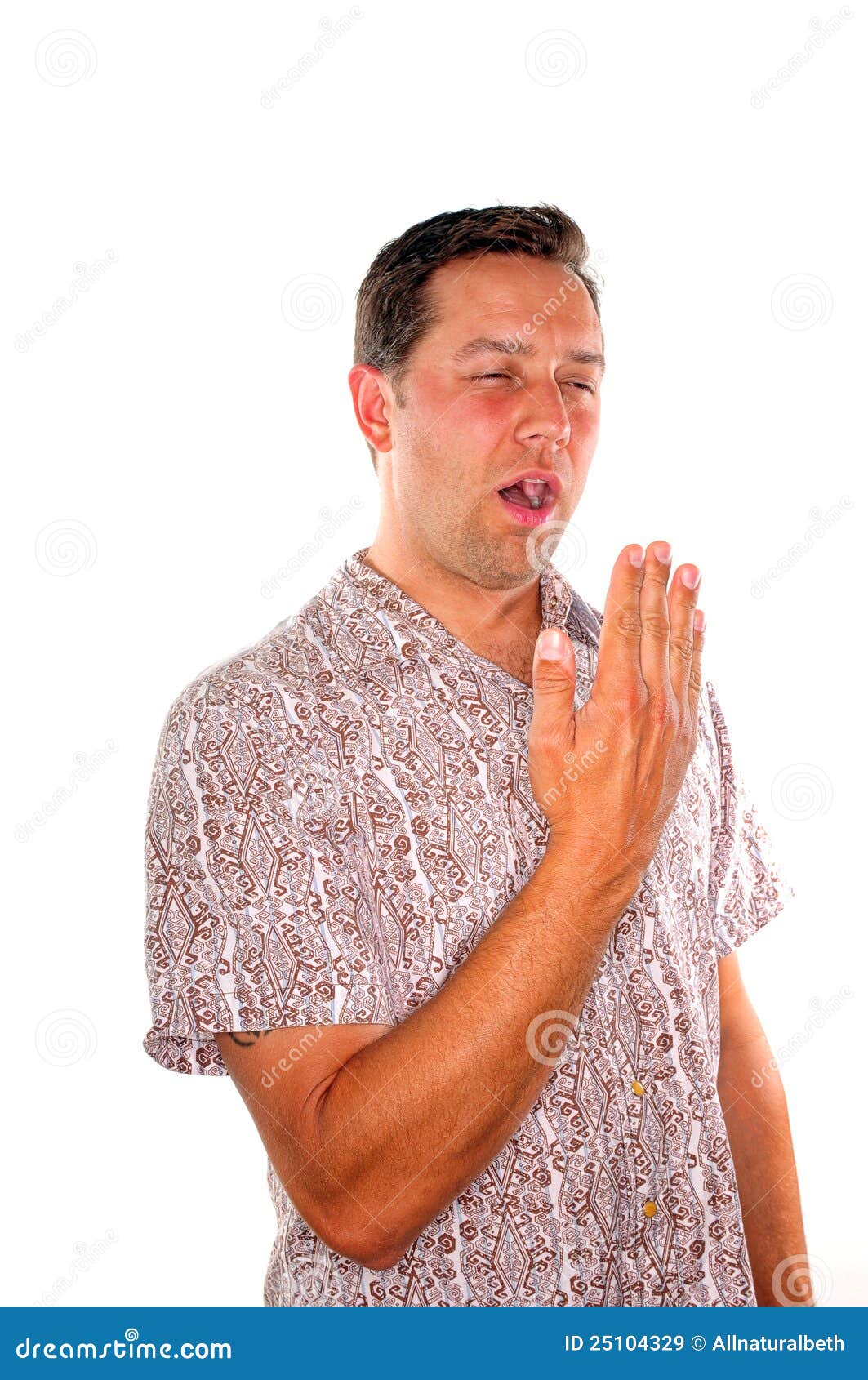 Man yawning stock image. Image of individual, brunette - 25104329