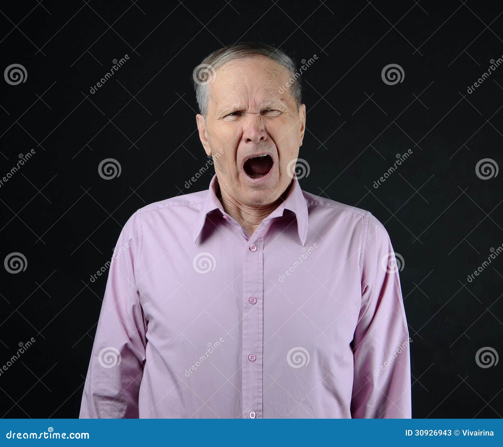 Man yawning stock image. Image of friendly, elderly, looking - 30926943
