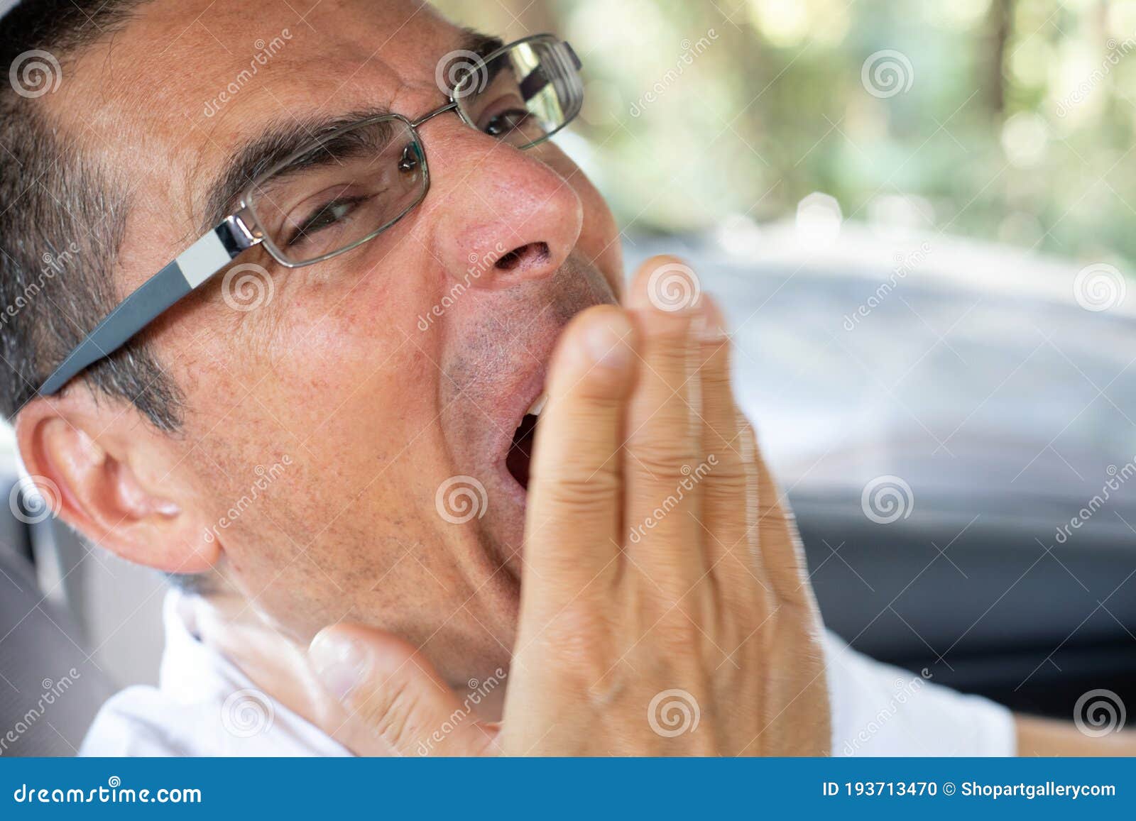Man Yawning stock photo. Image of overwork, casual, mouth - 193713470