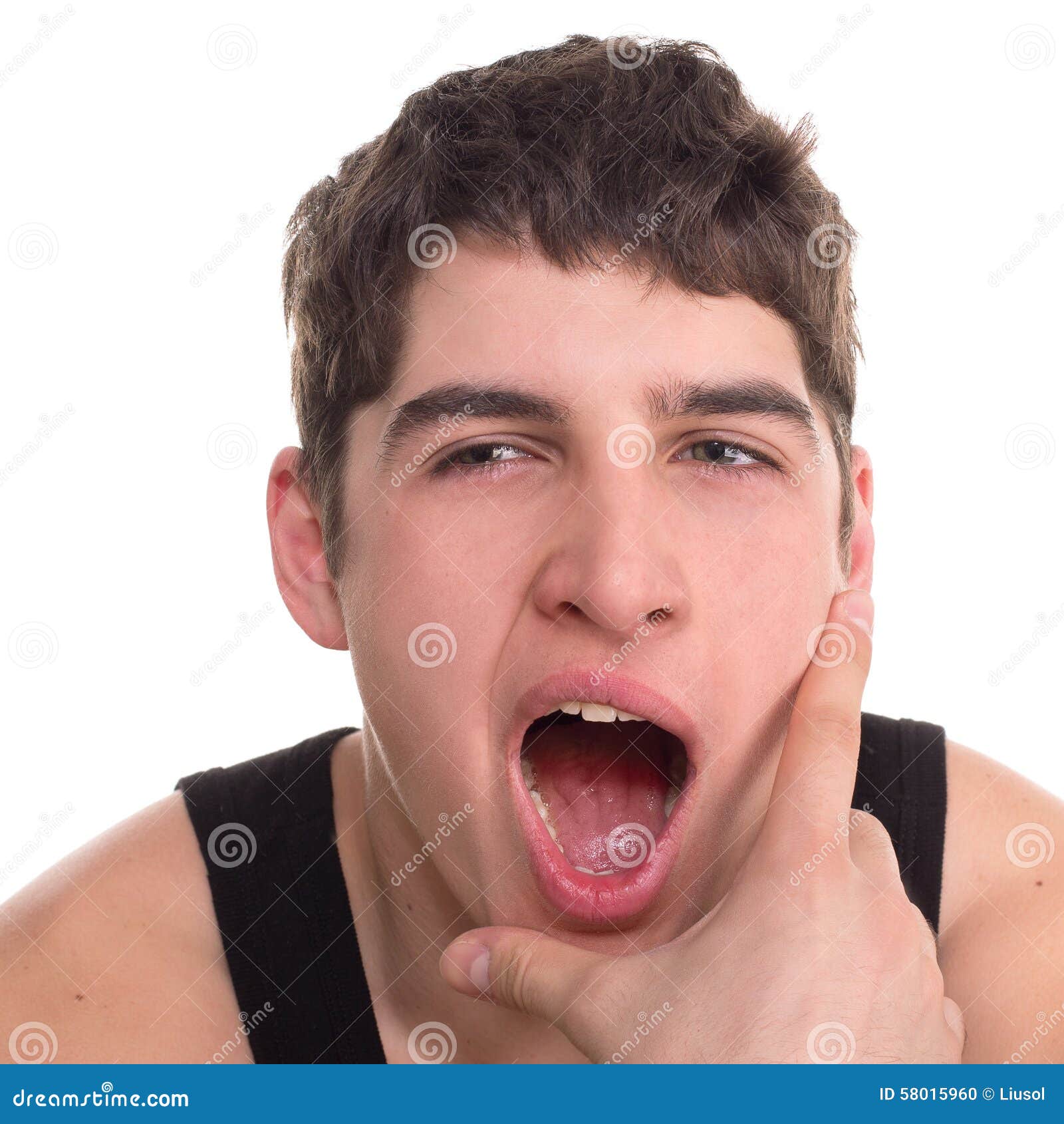 Man yawns boring stock photo. Image of dismal, languid - 58015960