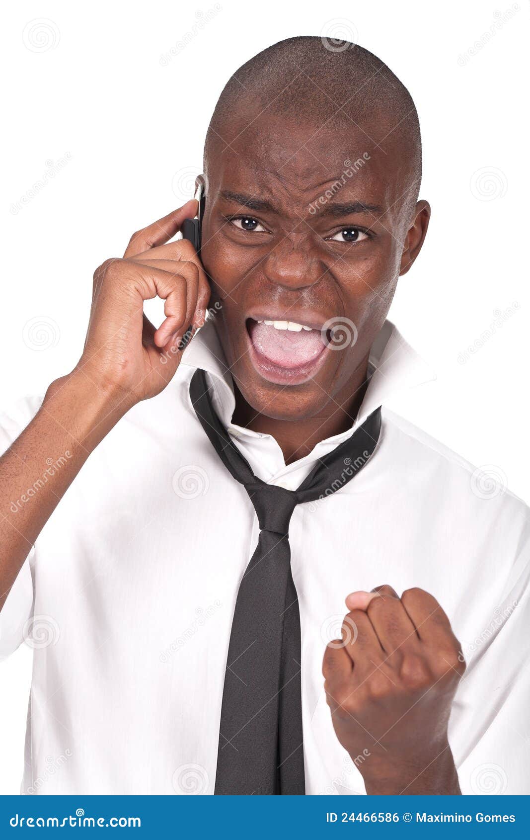 Man Yelling at the Cellphone Stock Photo - Image of mouth, fierce: 24466586