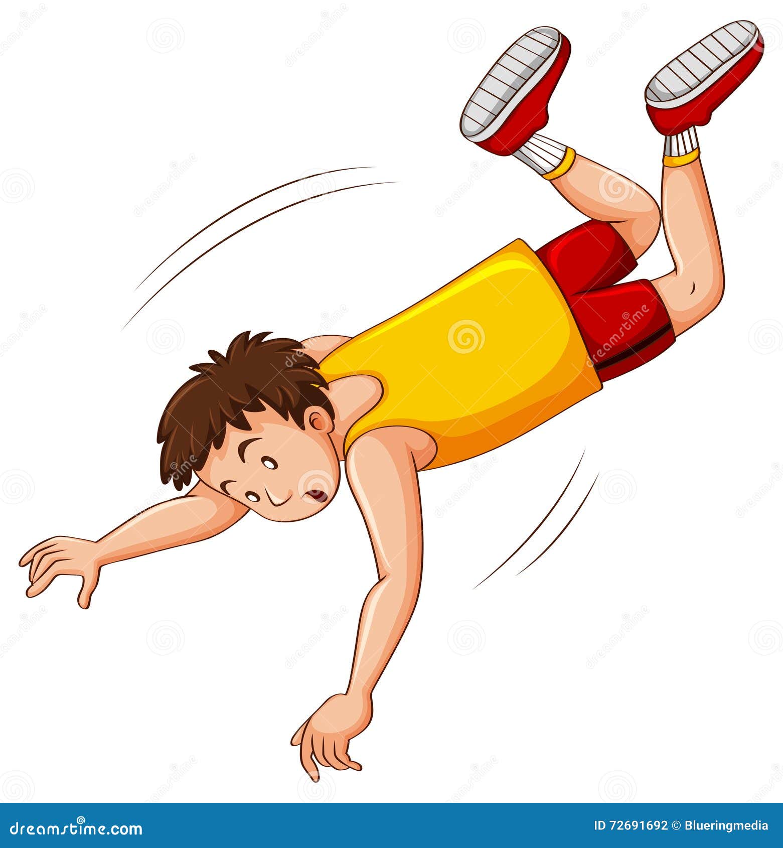 Man in Yellow Shirt Falling Down Stock Vector - Illustration of ...