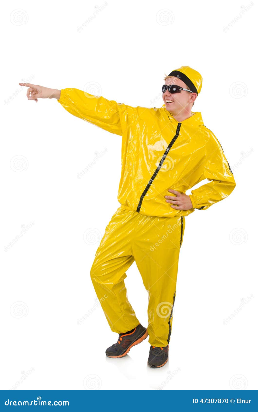 Man in Yellow Suit Isolated Stock Photo - Image of band, male: 47307870