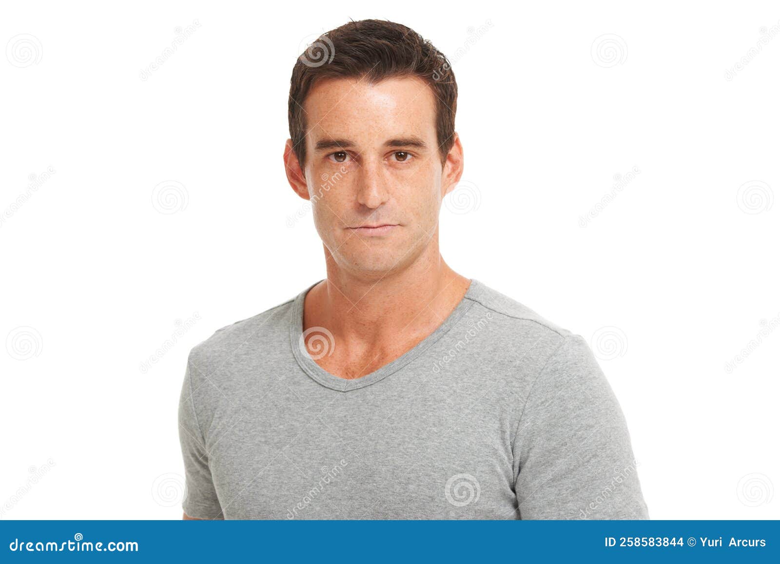 A Man You Can Rely on. Studio Shot of Handsome Man Isolated on White ...