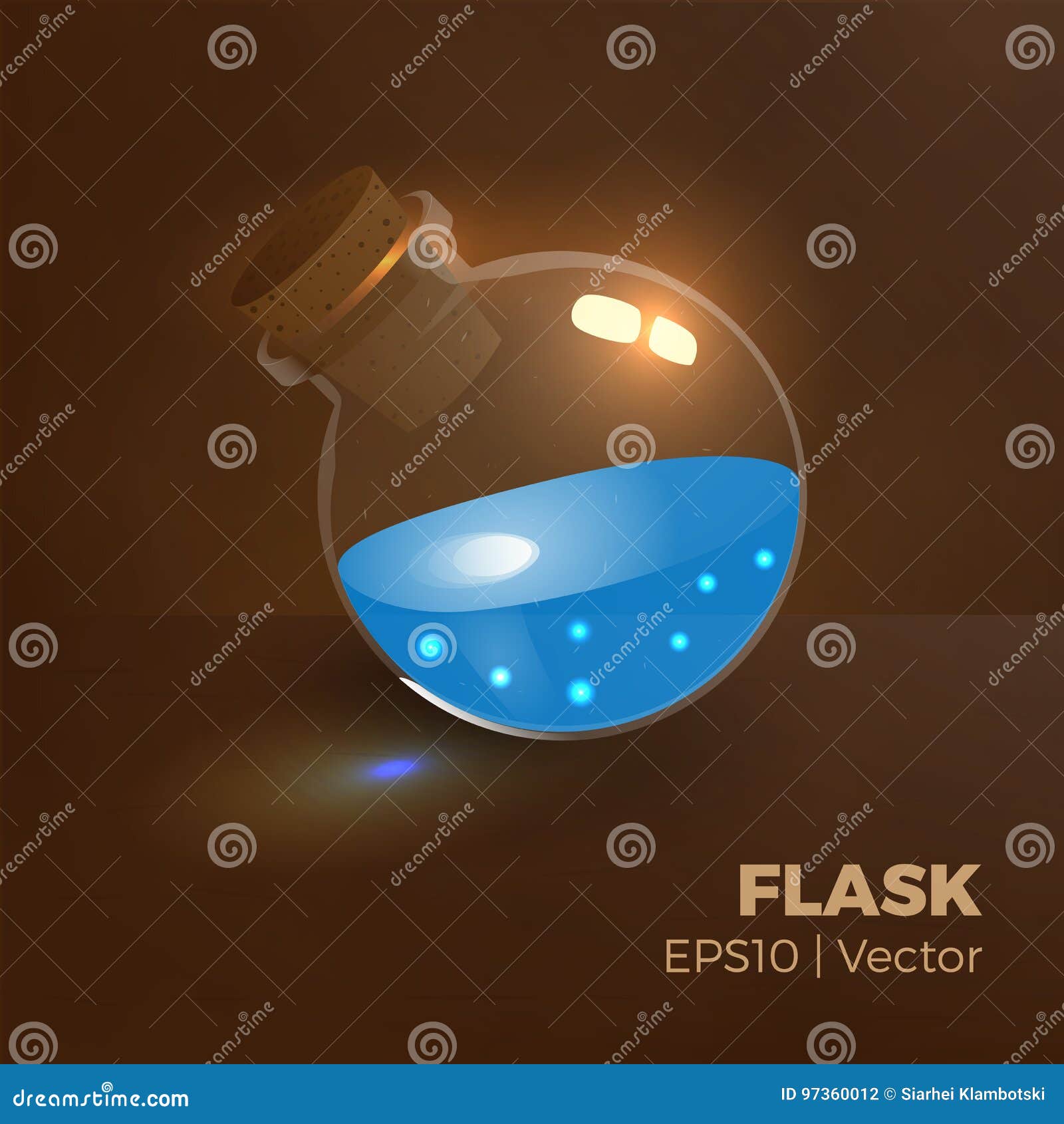 Mana bottle vector stock vector. Illustration of chemistry - 97360012