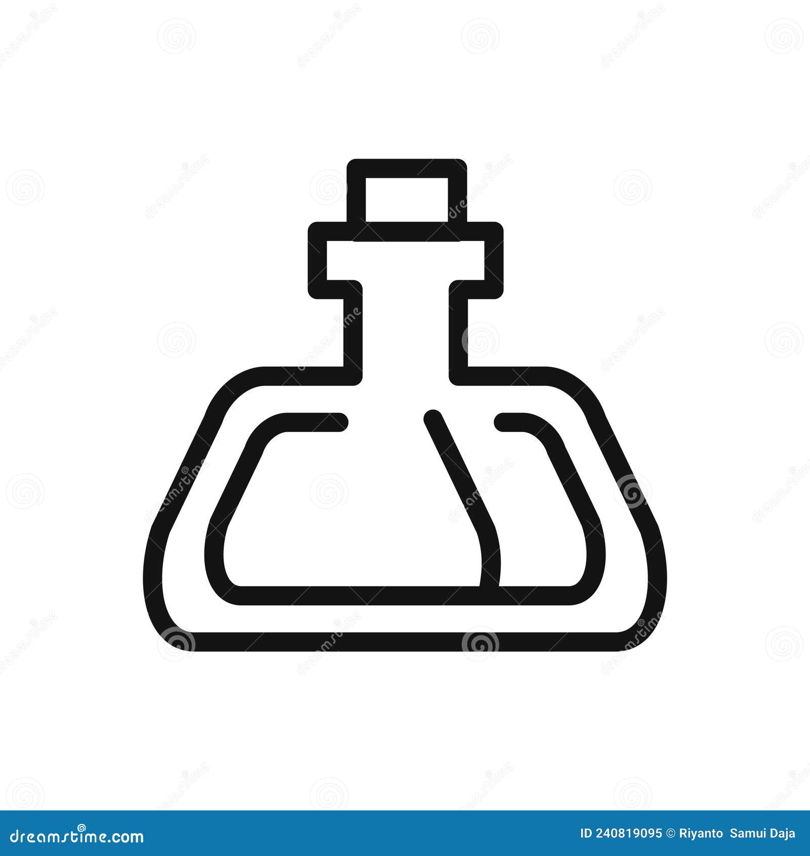 Mana Potion Icon Black and White Illustration Stock Vector ...