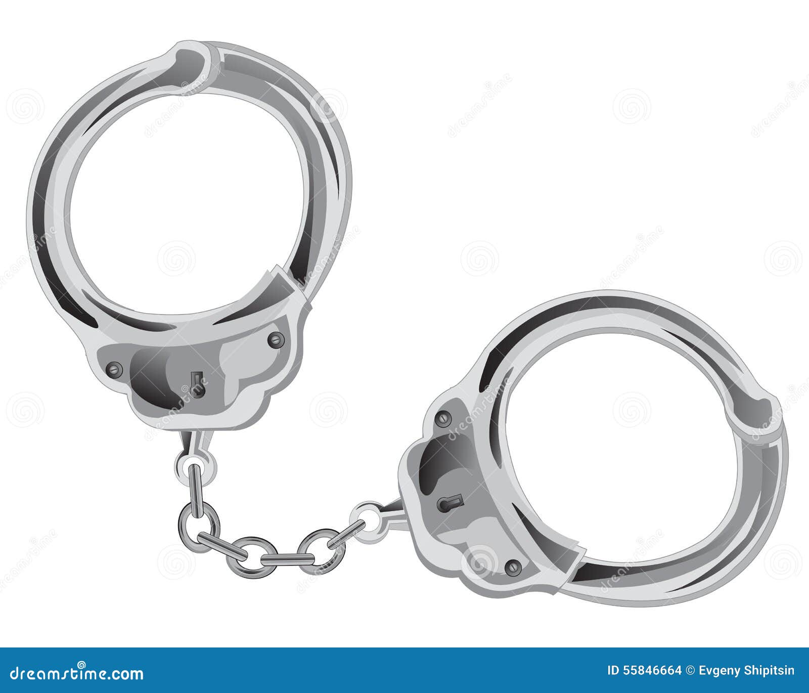 Manacles on chain stock vector. Illustration of chain - 55846664