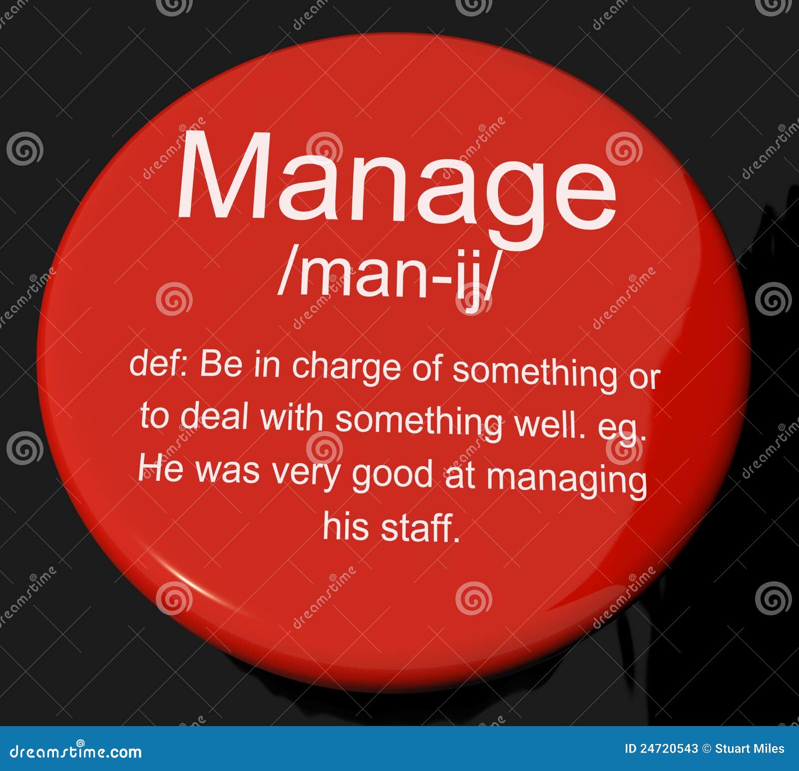 Manage Definition Button Showing Leadership Management and Super Stock ... Manage Definition Button Showing Leadership Management and Super Stock ...